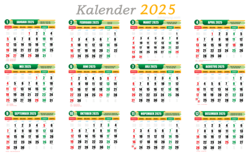 Download Kalender Tahun 2025 Per Bulan - Lengkap Dan Praktis! - Area ...